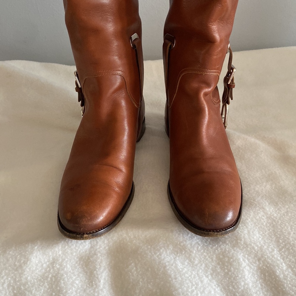 Ralph Lauren Italian Made Leather Riding Boots - Gem